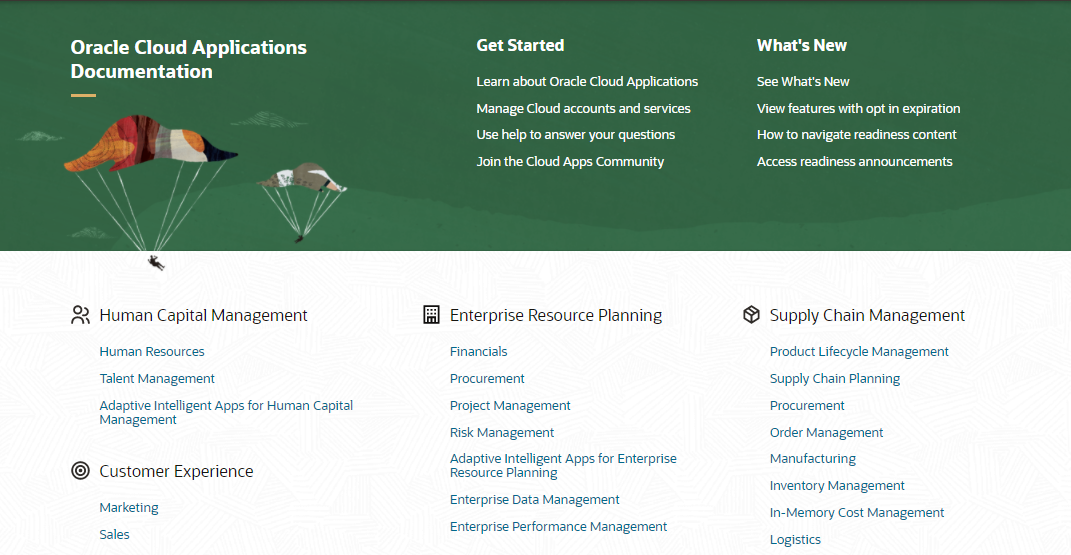 Oracle Cloud ERP (Fusion ERP/SaaS) – Documentation Navigation – Tech Trainings