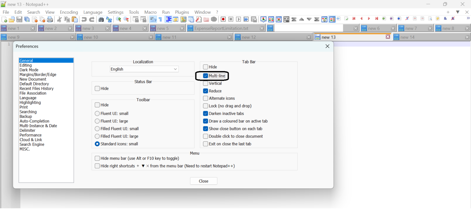 how to show tabs in multiples rows in Notepad++ – Tech Trainings